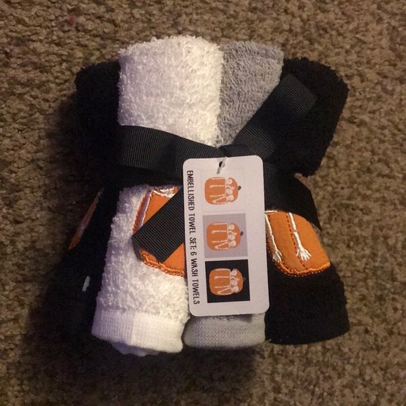 Bath | Nwt Pumpkin Skeleton Wash Towels Set Of 6 | Poshmark